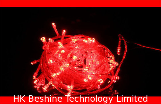 Flexible Transparent Pink Rubber Wire Multi Color LED String Light / LED Fairy Light