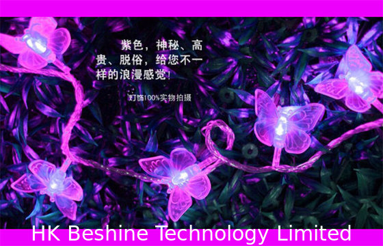 Low Power Copper Blue LED String Light 110V 30mm , Christmas LED String Lights