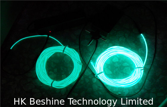 Waterproof Neon Green EL Lighting Wire 3.2mm EL Illuminant Rope