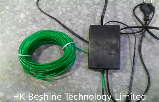 Waterproof Neon Green EL Lighting Wire 3.2mm EL Illuminant Rope