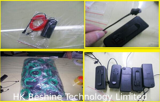 Exhibition Lighting Up EL Neon Rope Light Decorative For Garment