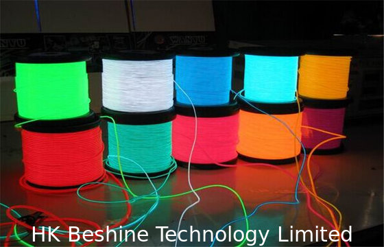 Exhibition Lighting Up EL Neon Rope Light Decorative For Garment