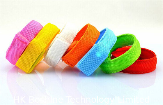 High Brightness LED Flashing Wristband With Optical Fiber Strip Lights