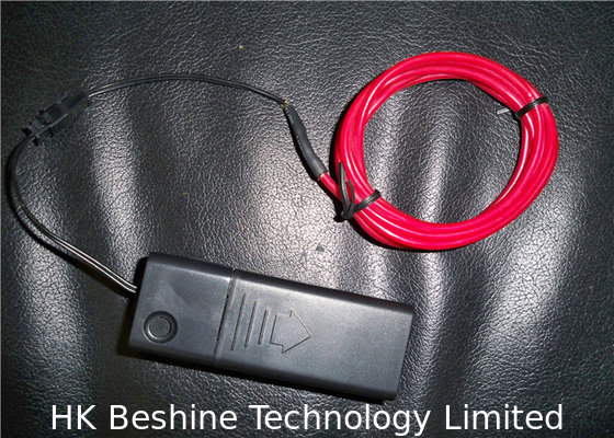 Energy - saving Red Color EL Lighting Wire With 1.4mm / 2.3mm / 3.2mm Diameter