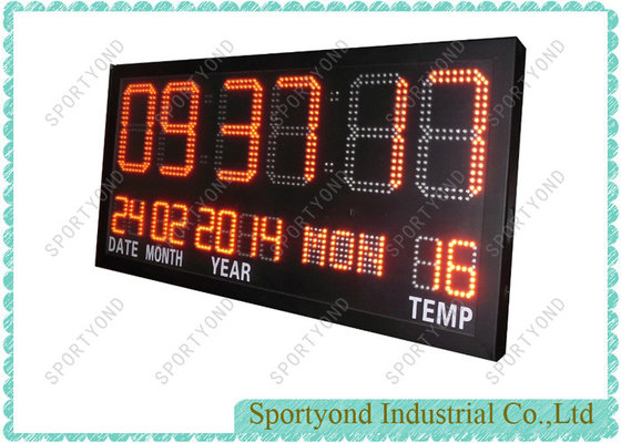 Custom Red Led Digital Clock Display , Digital Clock Board 100cm x 50cm