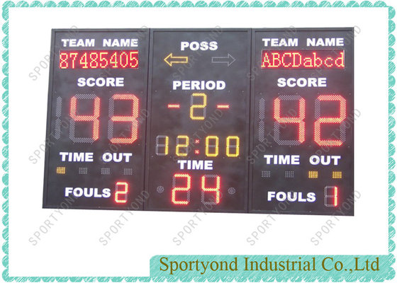 Single Sided Led Electronic Basketball Scoreboard With 24 Second Shot Clock 3m x 2m