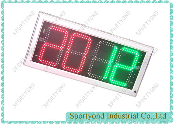 Red And Green Player Substitution Board With White Frame Display Aluminum Housing