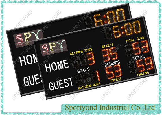 Red / Yellow Led Electronic Scoreboard For Afl And Cricket Team Sport Game