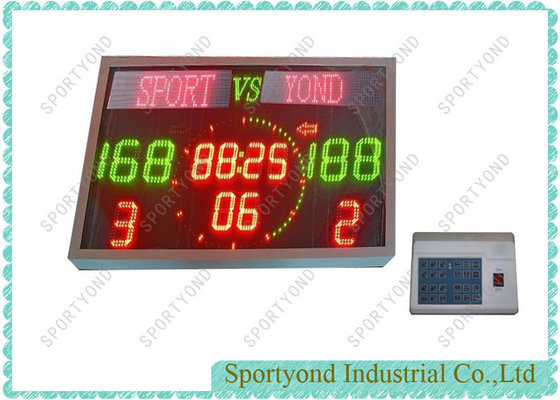 Red Indoor Led Basketball Electronic Score Board , Basketball Digital Scoreboard