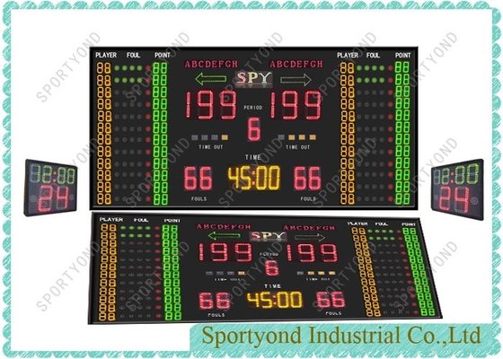 Big Waterproof LED Electronic Basketball Scoreboard And Shot Clock In Gym