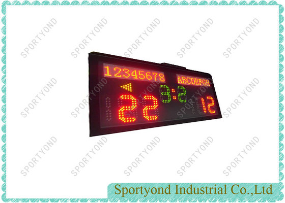 Yellow / Red Electronic Volleyball Scoring Board With Team Name Letters Display