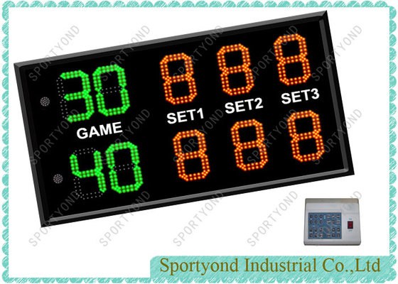 Wireless Electronic Tennis Scoreboard Red And Green , Aluminum Housing