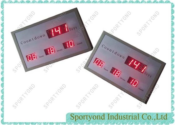 Electronic Led Digital Clock Display With Count Down Times , Aluminum Housing