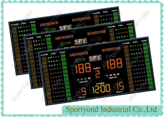 Indoor Sporting Electronic Basketball Scoreboard With High Brightness LED Display