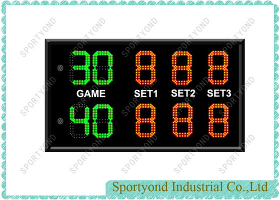 Aluminum Housing , Red / Green Electronic Tennis Scoreboard With Wireless Console