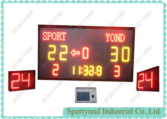 University Digital Electronic Basketball Scoreboard With Shot Cloks Display