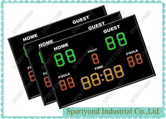 Portable LED Outdoor Indoor Football Electronic Scoreboard , Soccer Scores Timer