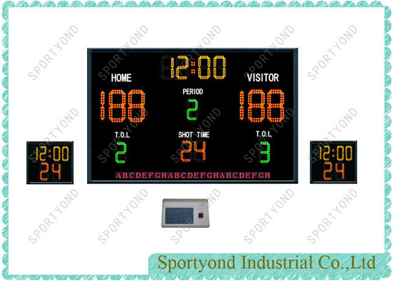 Small Electronic Basketball Scoreboard With Shot Clocks And Play Period Time