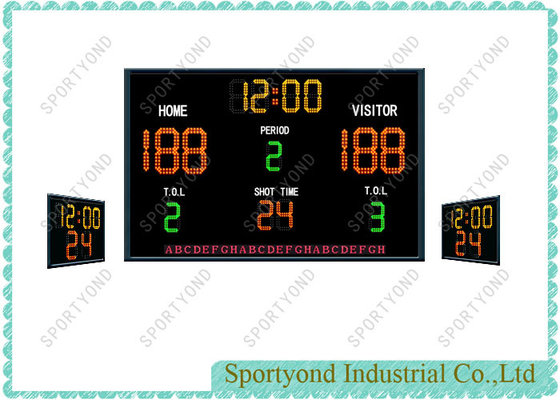 Small Electronic Basketball Scoreboard With Shot Clocks And Play Period Time