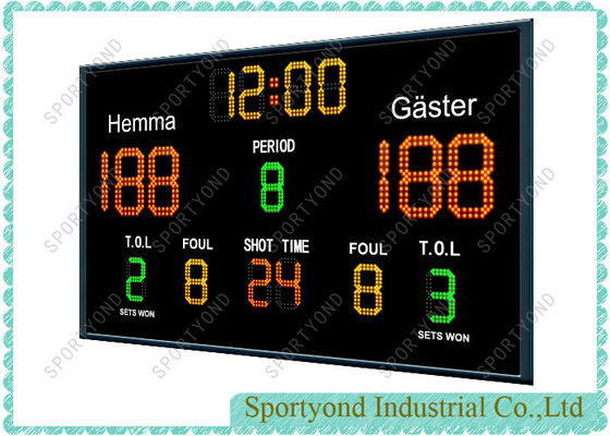 Indoor Floorball Led Electronic Scoreboard , Basketball Score Board