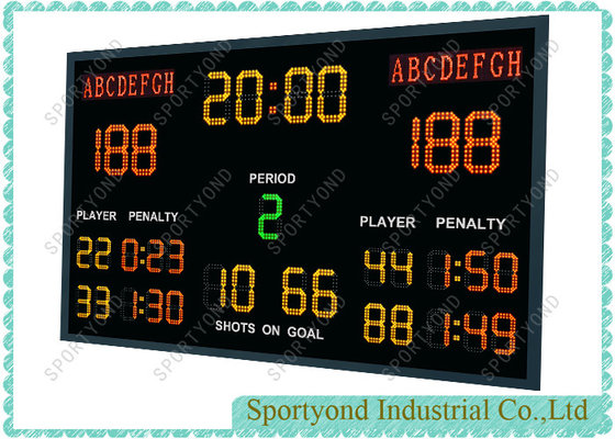 LED Hockey Scoreboard , Handball Electronic Scoreboard With Wireless Console