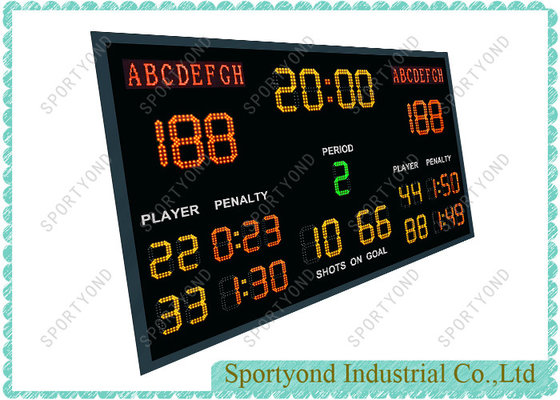 LED Hockey Scoreboard , Handball Electronic Scoreboard With Wireless Console