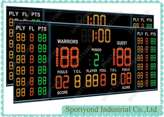 Red HD Stadium Game Digital Basketball Scoreboard With Buzzer , CE RoHS