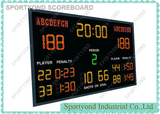 Indoor Hockey Stadium LED Electronic Scoreboard And Wireles Console