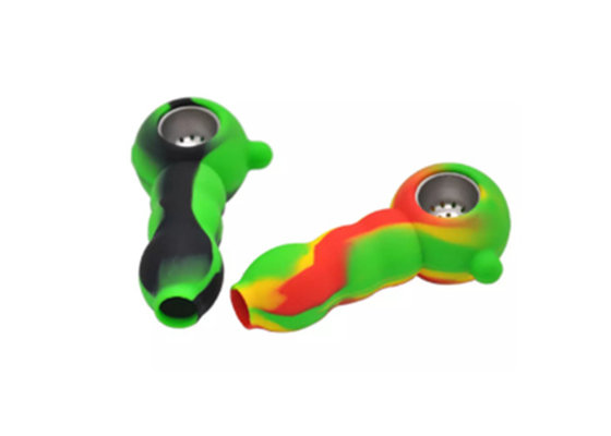 Colorful Silicone Water Pipe 85mm Leight 40mm Height For Hookah Smoking