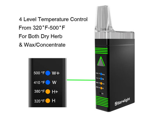 Atman Starlight Professional Portable Dry Herb and Wax Vaporizer kits with 2800mAh battery and Magnet mouthpiece,black