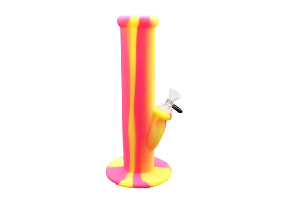 100% Food Grade Silicone Smoking Water Pipes Bongs Portable Hookah With Glass Bowl