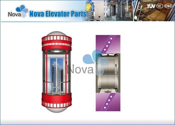 Customized Elevator Cabins Elevators Components / Panoramic Lift Cabin