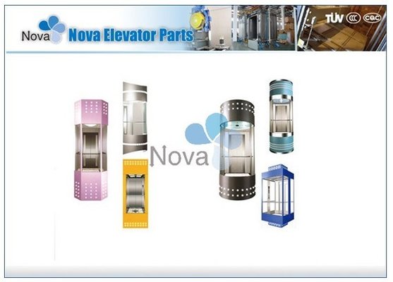 Customized Elevator Cabins Elevators Components / Panoramic Lift Cabin