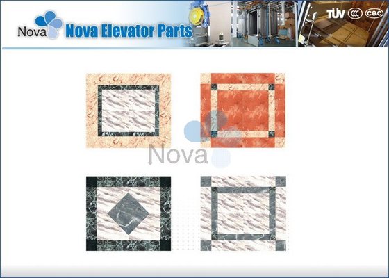 PVC / Marble Commercial Elevator Cabin Floor , Passenger Lift Components