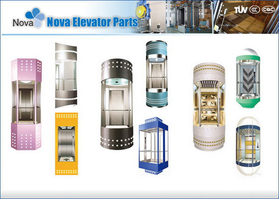 Luxury Passenger Elevator Cabins / Commercial Sightseeing Lift Cabins