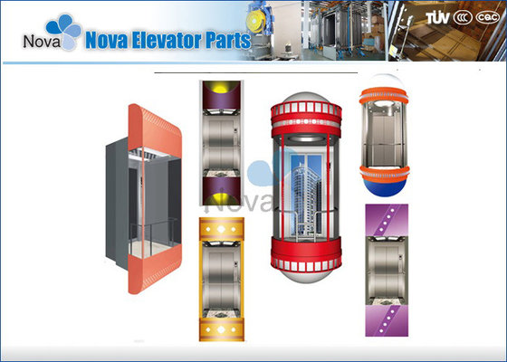 Luxury Passenger Elevator Cabins / Commercial Sightseeing Lift Cabins