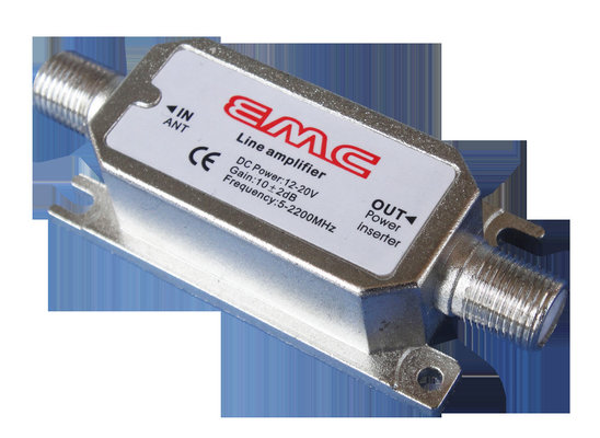 10 dB 5-2150Mhz satellite  in-line Zinc die cast housing amplifier
