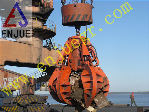 New Electric Hydraulic Orange-Peel Grab for Barge Bulk Material Handling for Rock