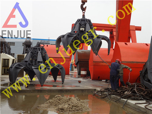 New Remote Control Grab Electric Hydraulic Orange Peel Grab used for Rock and Bulk Material