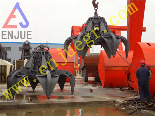 New Remote Control Grab Electric Hydraulic Orange Peel Grab used for Rock and Bulk Material