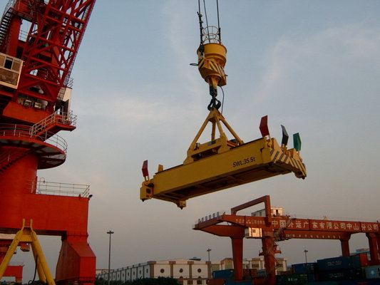 manufacture electric hydraulic rotatary telescopic container spreader