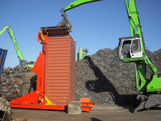ISO 20 Feet 40 Feet Hydraulic Telescipic Container Tilter Hydraulic Container Tilter for Loading Corn and Rice Grains