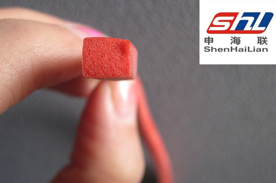 Red Stable Extruded Silicone Rubber Seal Strip , UV Resistance