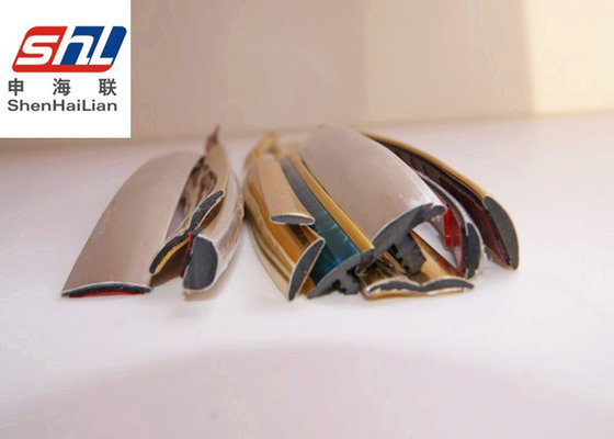 Golden PVC Extrusion Profiles OEM For Visual Sound Equipments / Car