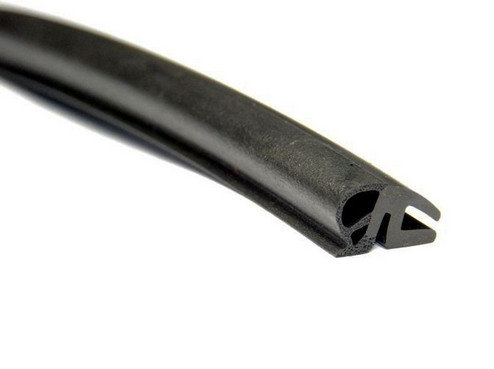 Black Automatic Door Bottom Seal , EPDM Auto Glass Rubber Seals