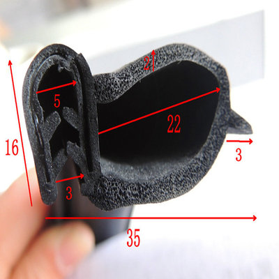 Anti-Corrosion Extruded Rubber Seal Customized With With Metal Channel Seal