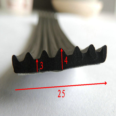 High Strength Door Rubber Seal , Epdm Extrusion Garage Door Seal Strip