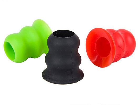 OEM Molded Rubber Parts , Colorful Silica Gel Corrugated Sleeves