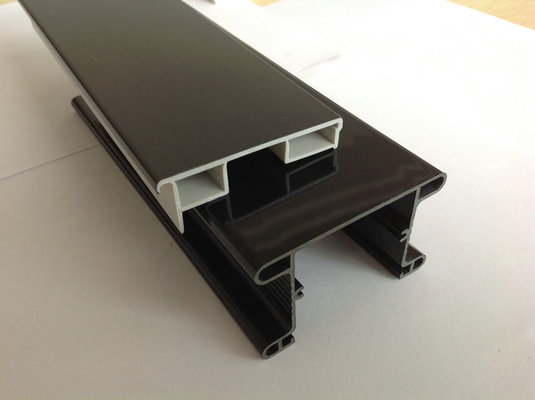 Gray fridge U Shape PVC Extrusion Profiles , Co-extruded window profiles