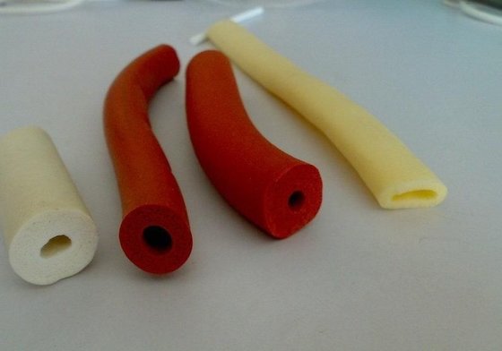 Durable Flexible Silicone Sponge Extrusion Silicone Foam Tube / Silicone Pipe